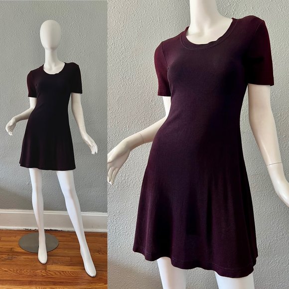 Dresses | Vintage 9s Waffle Texture Y2k Skater Mini Dress Xs | Poshmark